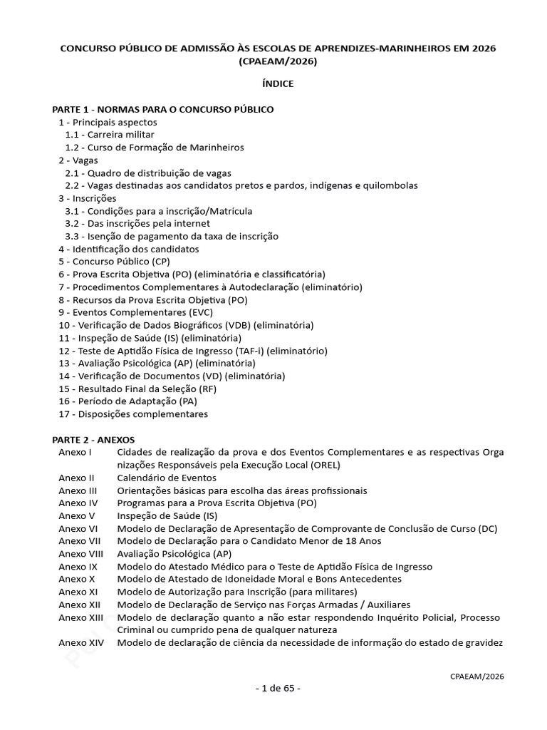Edital_de_abertura Escola de Aprendiz de Marinheiro | PDF | Internet ...