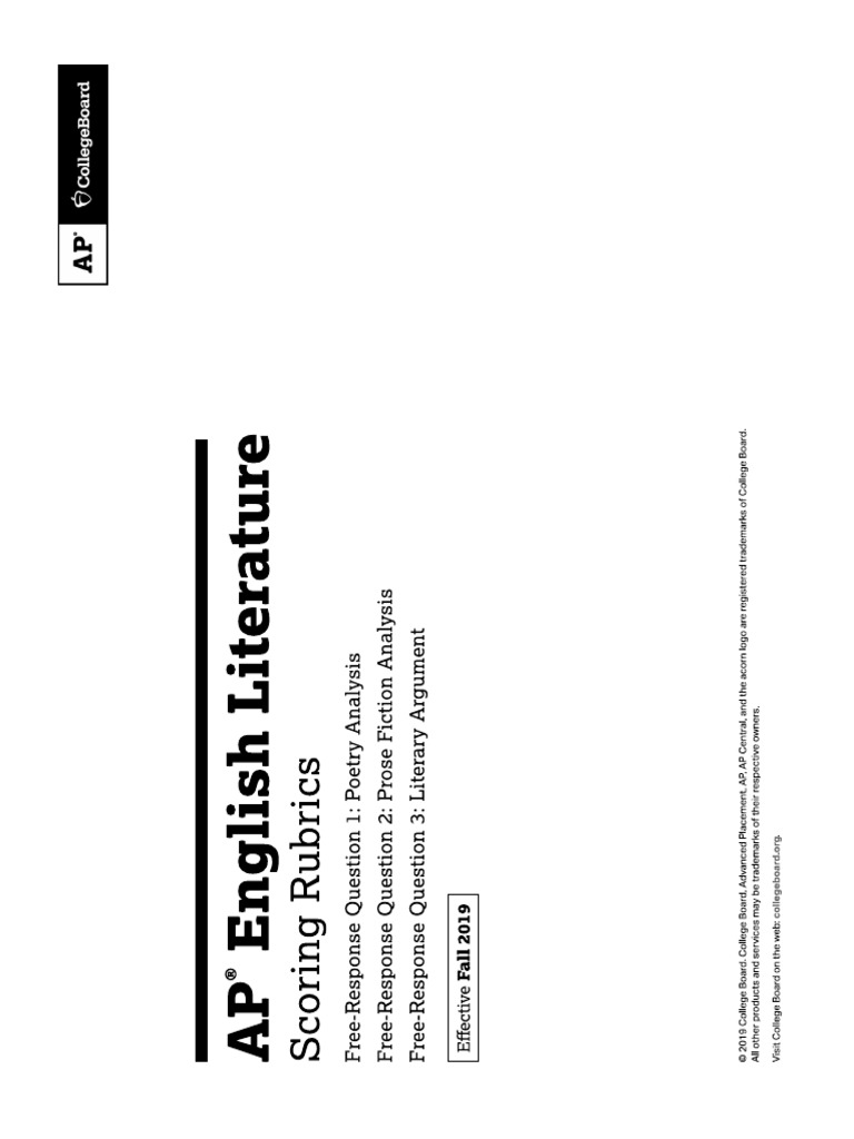 Rubric +AP+Lit+Essays | PDF