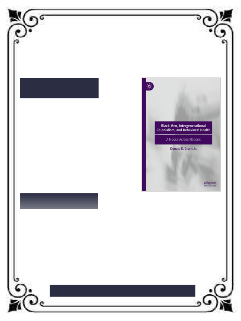 Black Men Intergenerational Colonialism and Behavioral Health A Noose ...