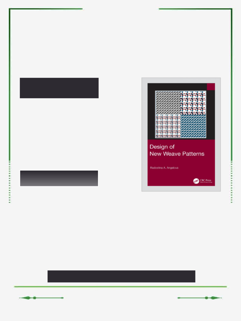 Design of New Weave Patterns 1st Edition Angelova eBook licensed ...