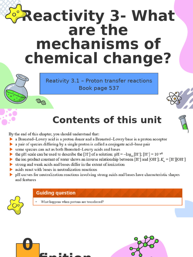 Reactivity 3.1- Proton Transfer Reactions | PDF