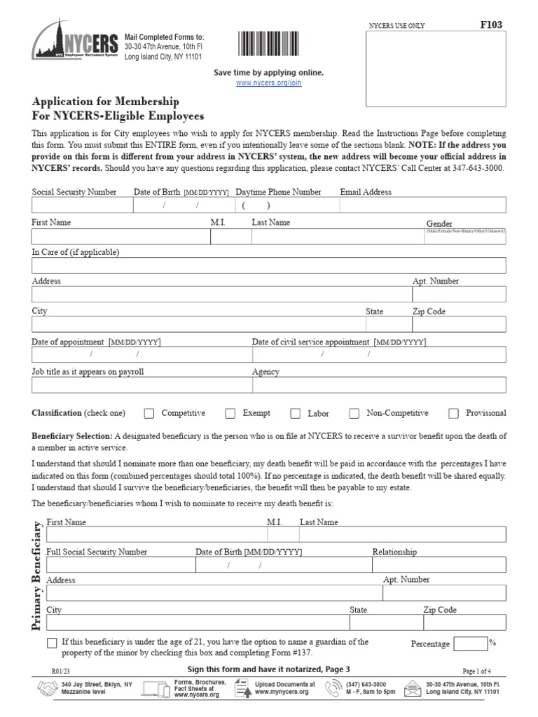 NYCERS | PDF | Notary Public