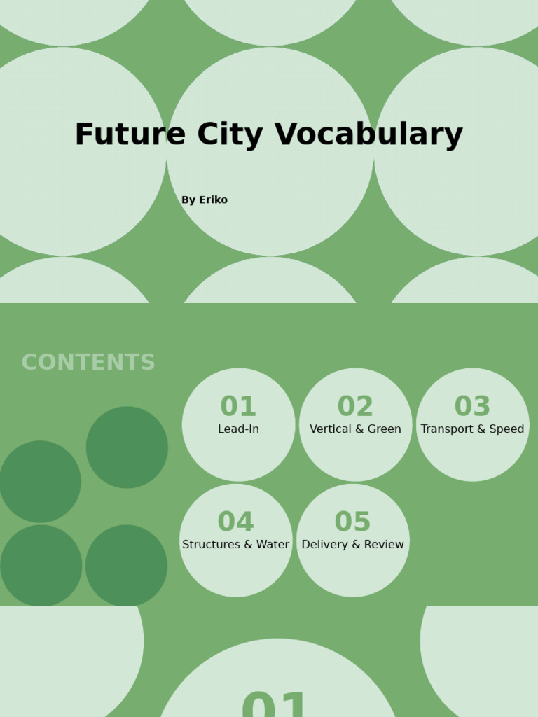 Future City Vocabulary Guide | PDF | Train | Sustainable Technologies