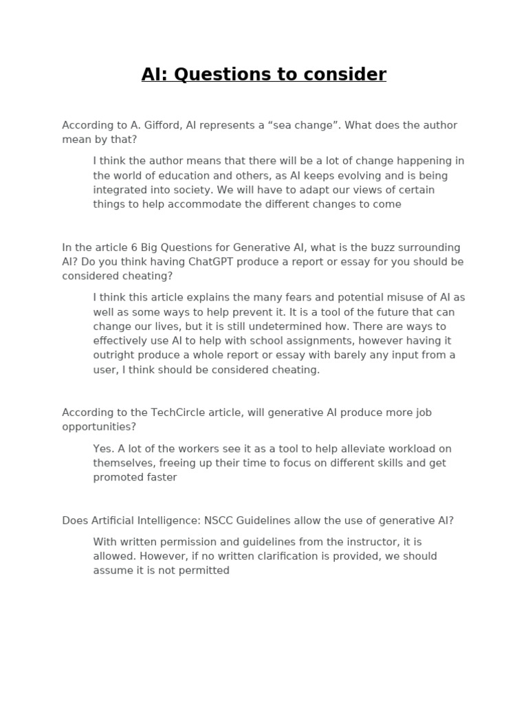 AI Questions | PDF