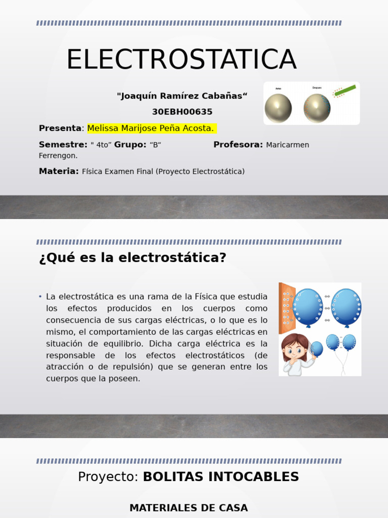Introducción a la Electrostatica y Experimento | PDF