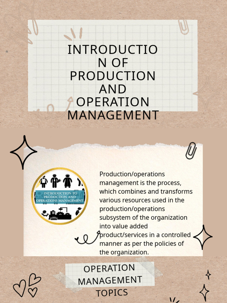 Production and Operations Management Overview | PDF | System | Goods
