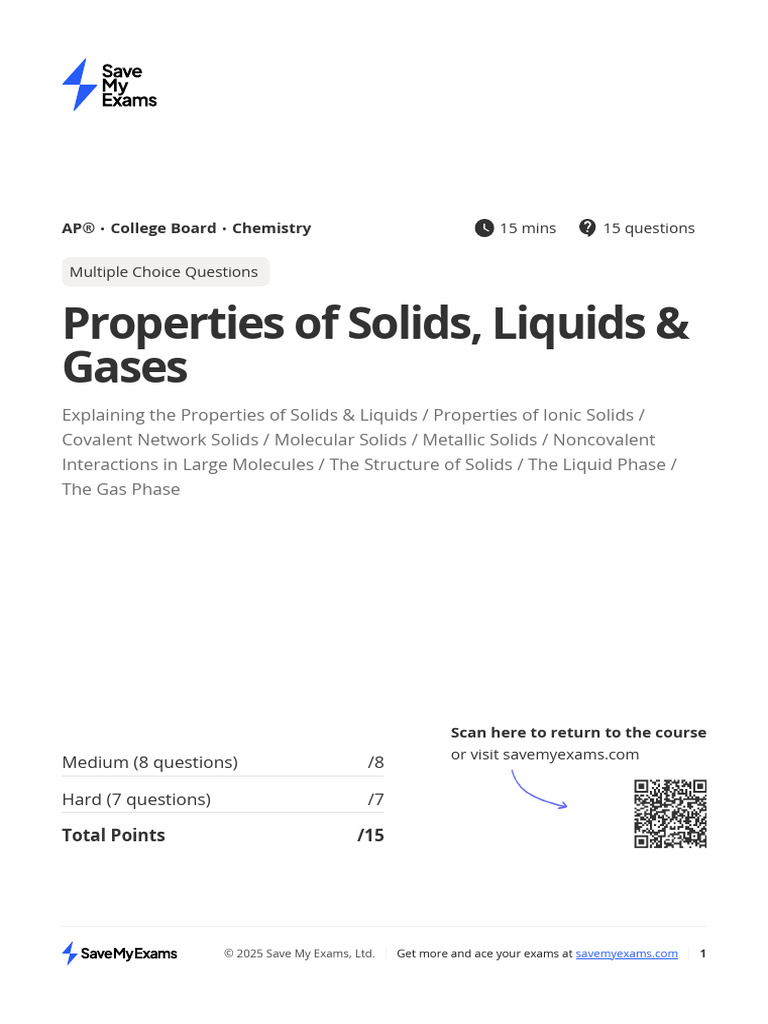 Properties of Solids Liquids Gases MSVSTfvKrc3ZCJy3 | PDF | Chemical ...