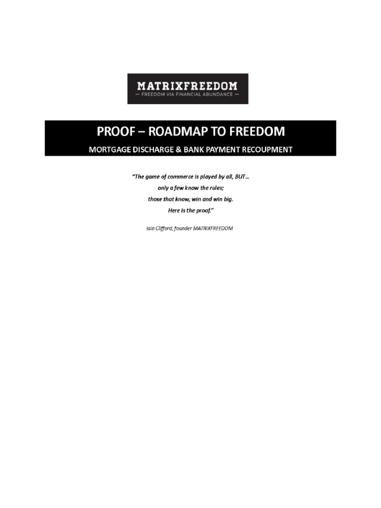 Mortgage Discharge Bank Payment Recoup Proof | PDF