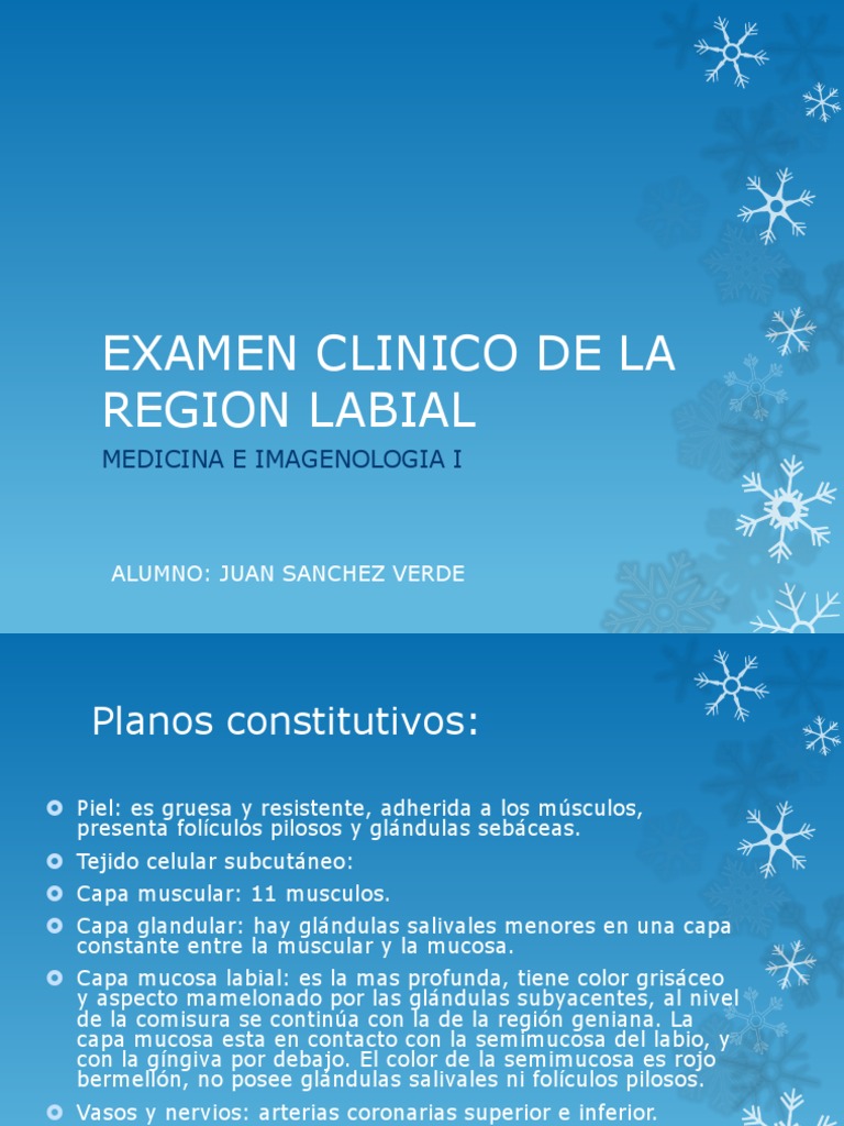Examen Clinico de La Region Labial | PDF | Labio | Anatomía humana