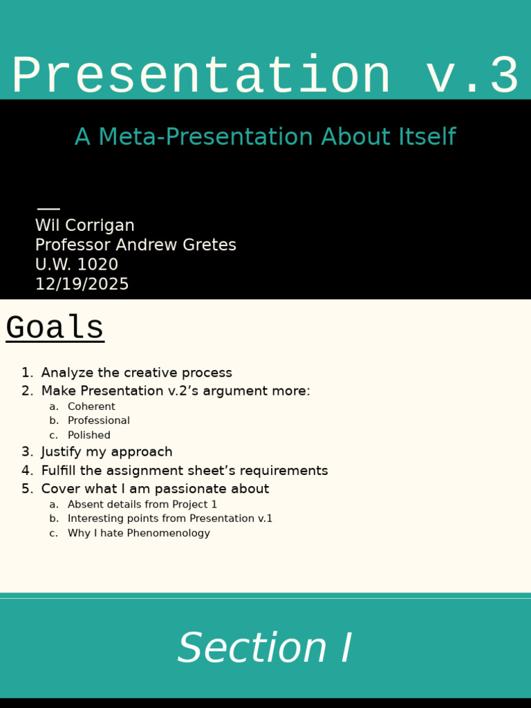 Meta-Presentation on Creative Process | PDF | Nonviolence | Bad Faith