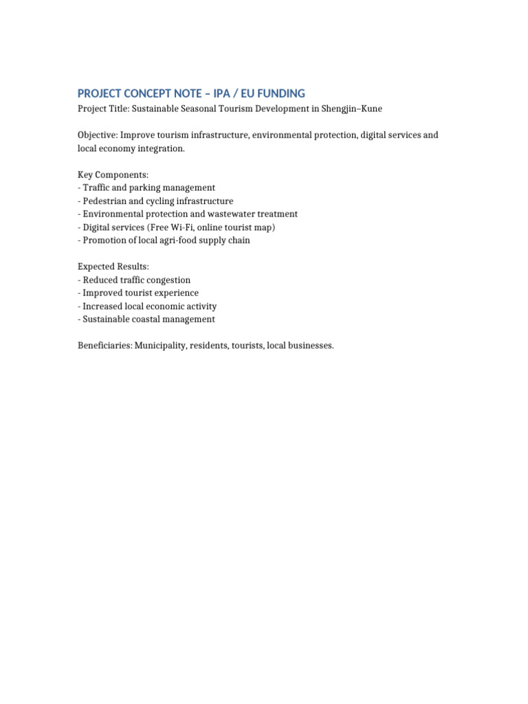 IPA Project Shengjin Kune | PDF