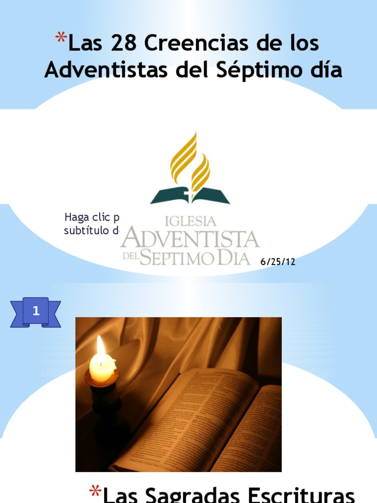 Las 28 Creencias de Los Adventistas Del Séptimo | PDF | Cristo (título) | Expiación en el ...