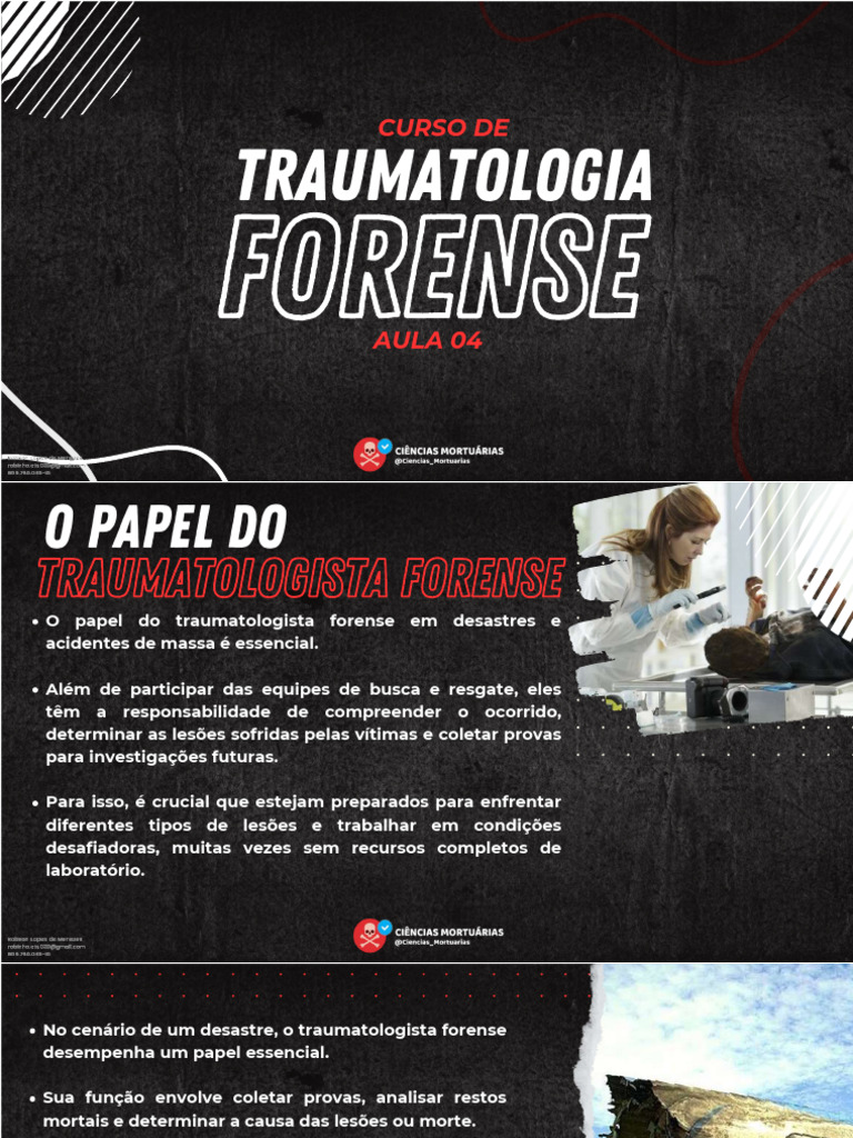 Material de Resumo - Aula 4 | PDF | Morte | Traumatologia