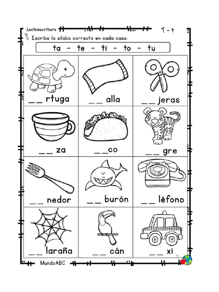 Actividad Letra t | PDF