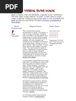 Galdr - Verbal Rune Magic | PDF | Runes | Magic (Paranormal)