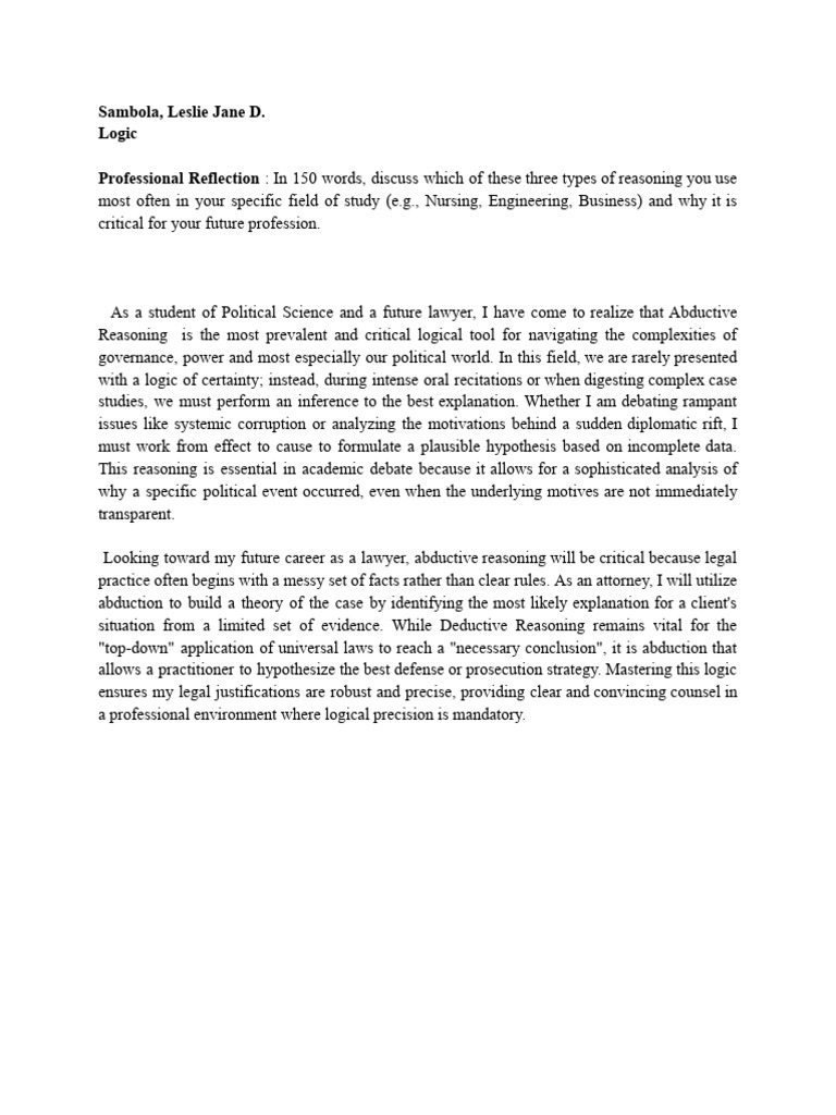 Professional Reflection | PDF