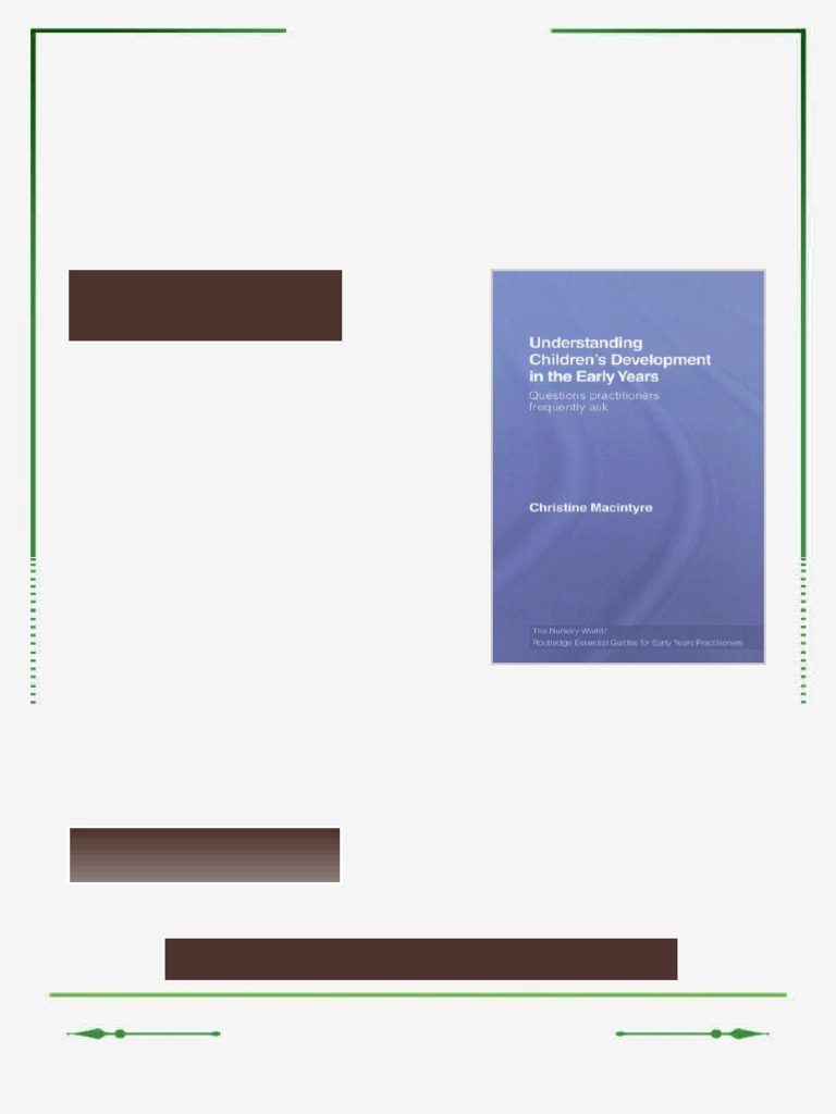 Understanding Children s Development in the Early Years Questions ...