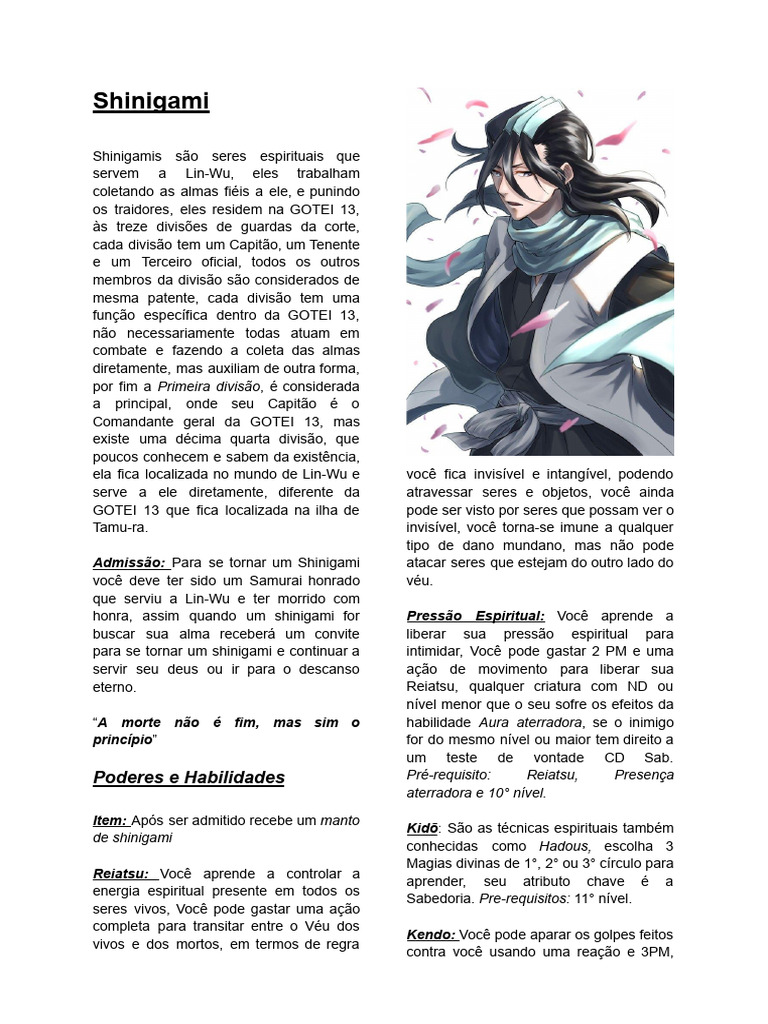 Distinção Shinigami | PDF