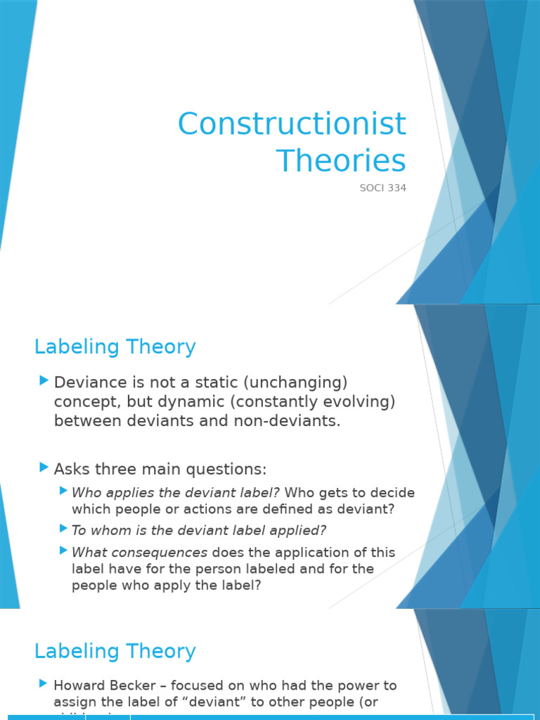 8 Constructionist Theory Part 3 | PDF | Deviance (Sociology ...