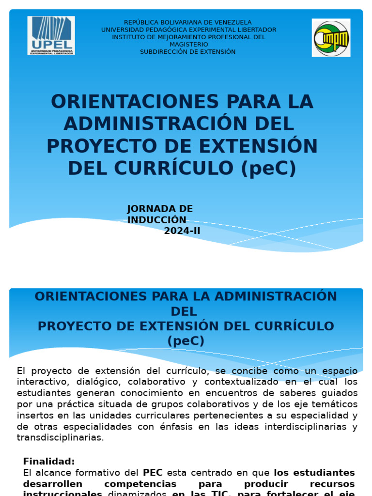 Orientaciones para el PEC 2024-II | PDF | Plan de estudios | Aprendizaje