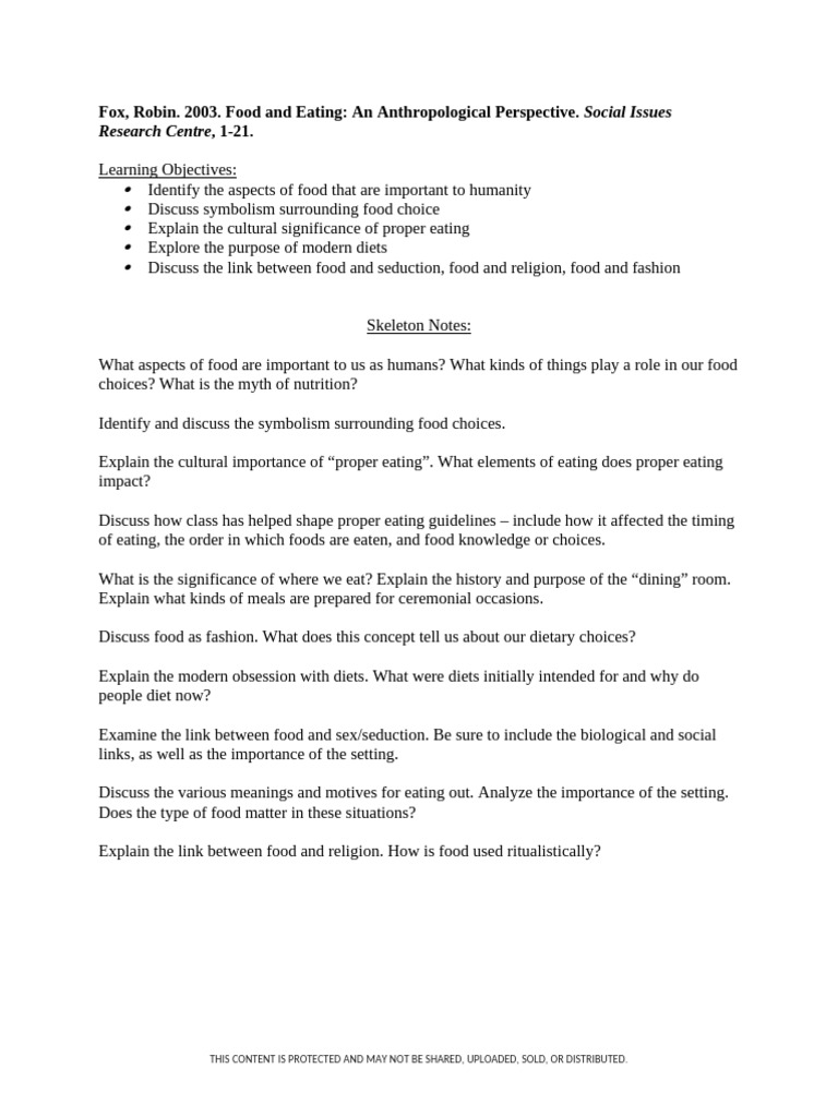 Fox 2003 Notes Outline | PDF