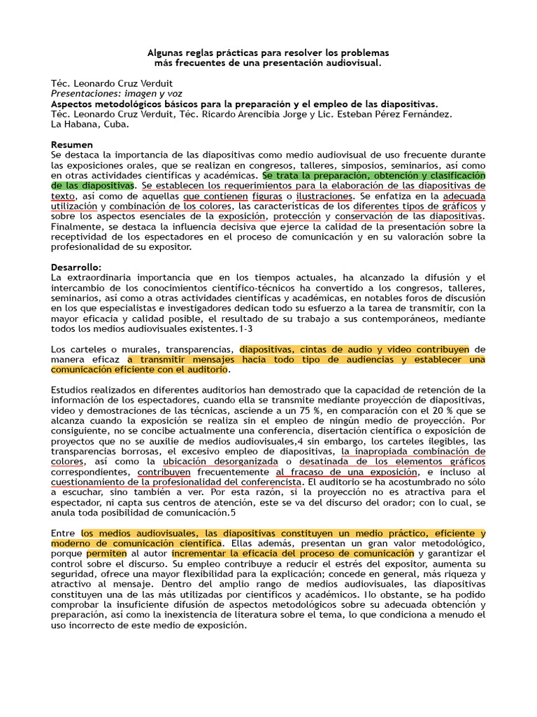 Diapositivas, Como Hacerlas | PDF | Color | Máquina de escribir