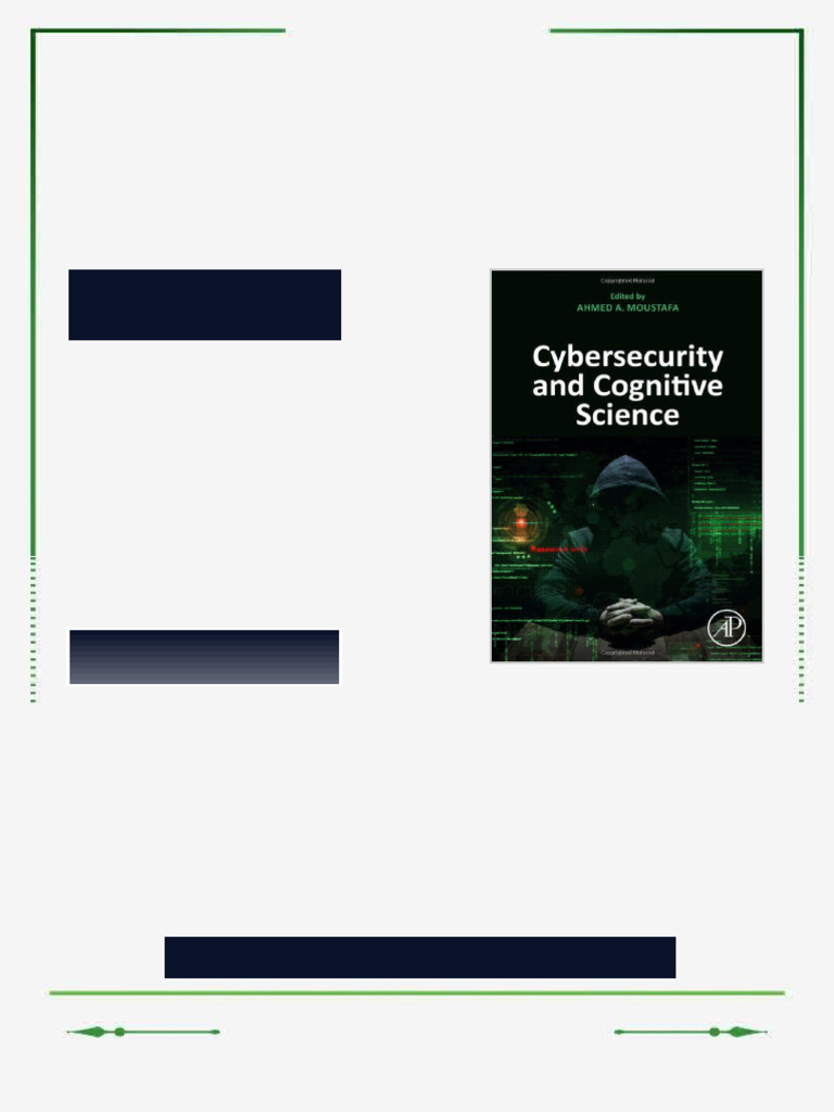 Cybersecurity and Cognitive Science 1st Edition Ahmed A. Moustafa eBook ...