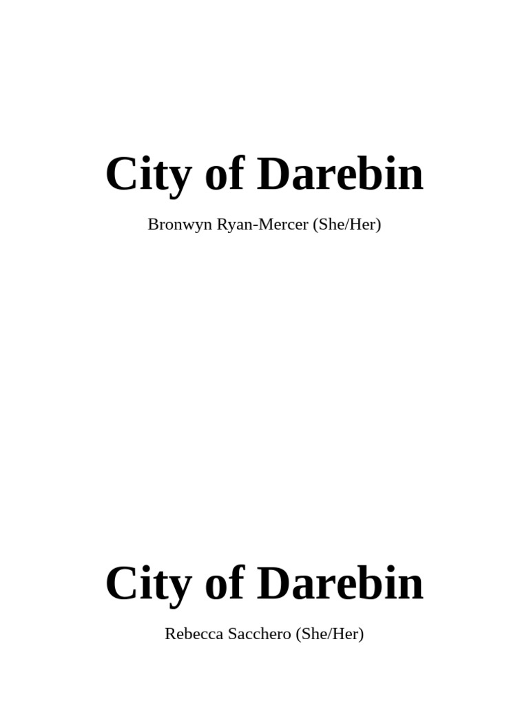 Darebin Arts and Festival Contributors | PDF