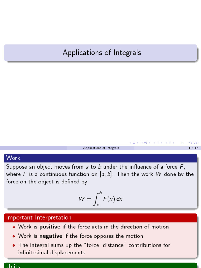 Applications of integrals 2 | PDF | Force | Center Of Mass