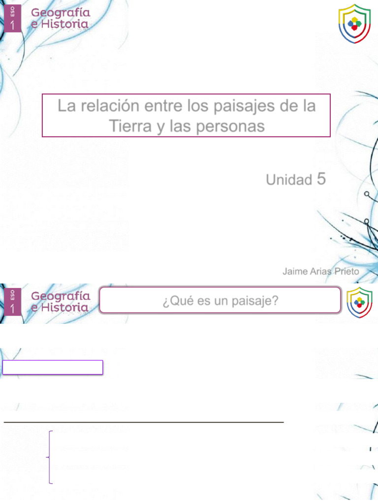 Ud.05. La Relacion Entre Los Paisajes de La Tierra y Las Personas ...