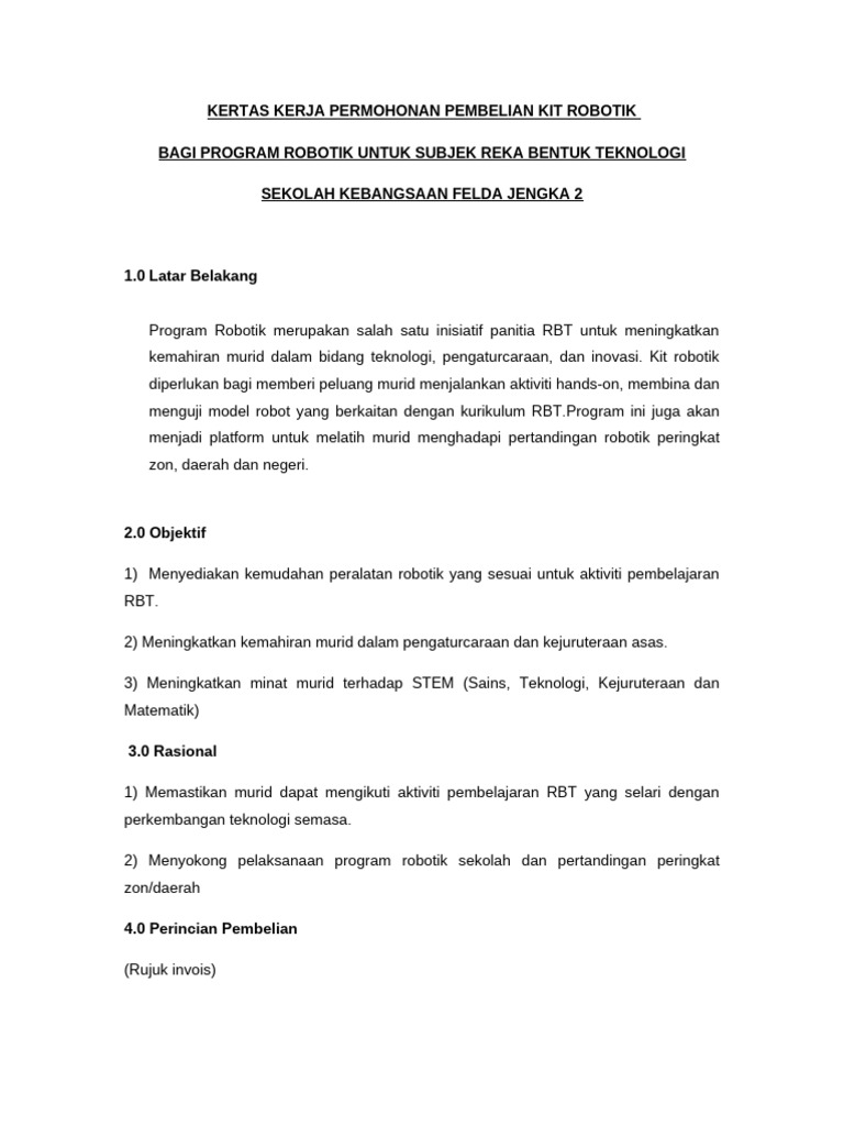 Kertas Kerja Kit Robotik | PDF
