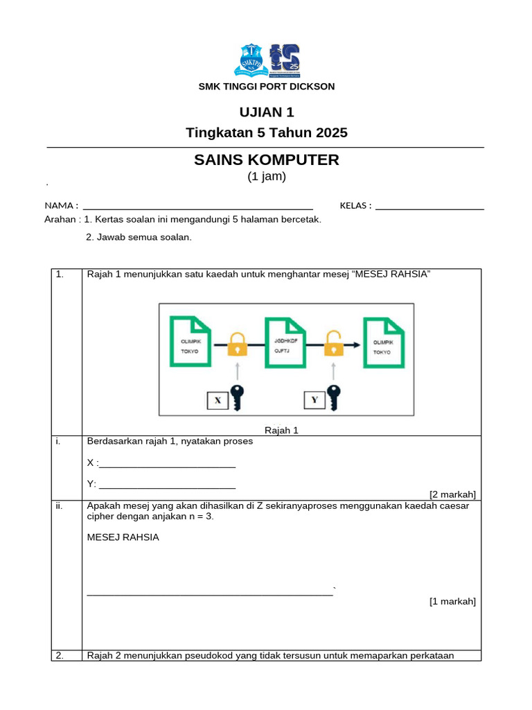ujian 1 sk f5 | PDF