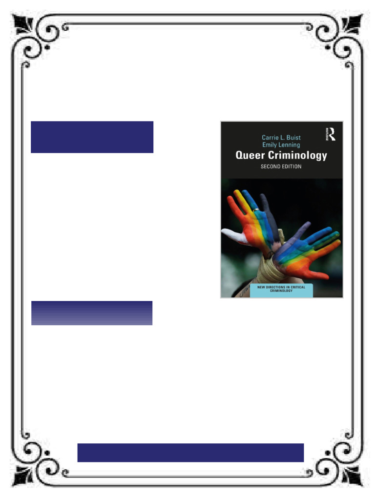 Queer Criminology New Directions in Critical Criminology Second Edition ...