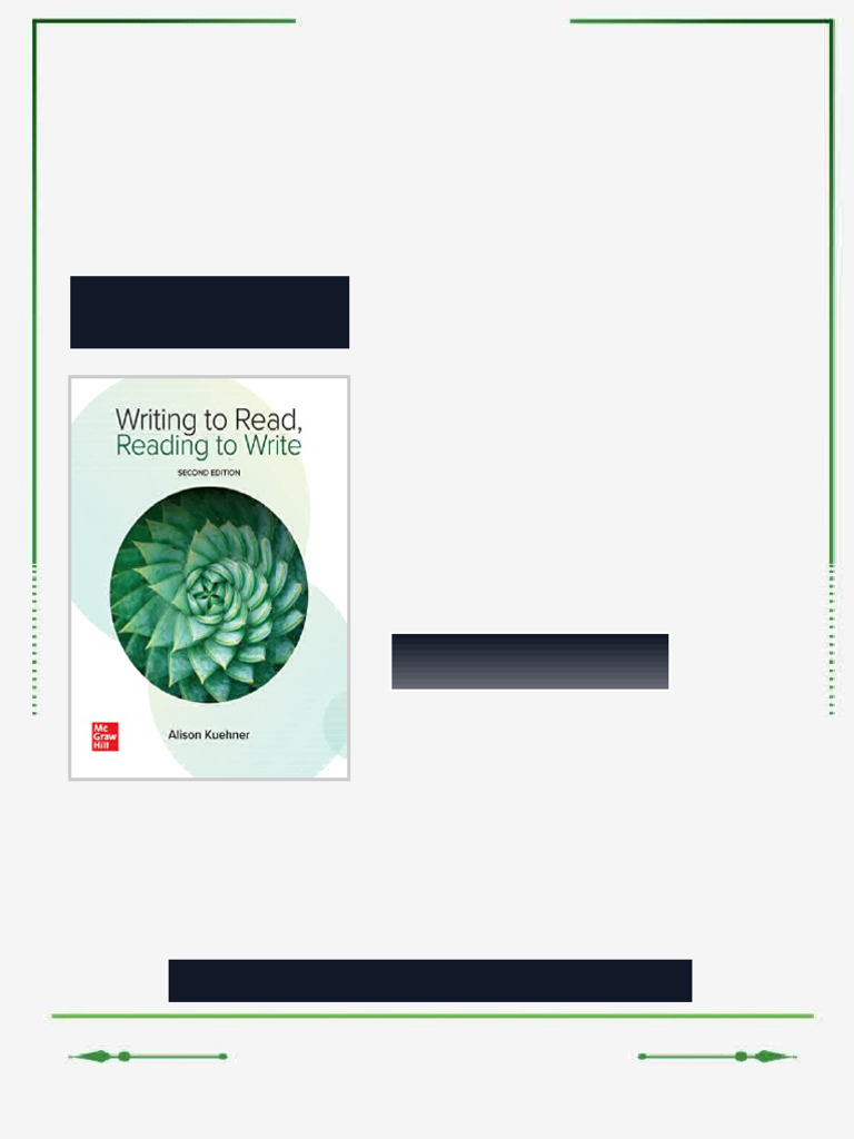 10390Writing to Read, Reading to Write 2nd Edition Kuehner eBook ...