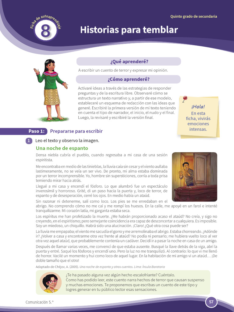 5. Escribir un cuento de terror y expresar mi opinión | PDF | Cuentos ...