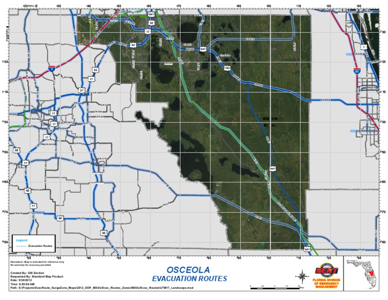 Florida Evacuation Routes Map | PDF