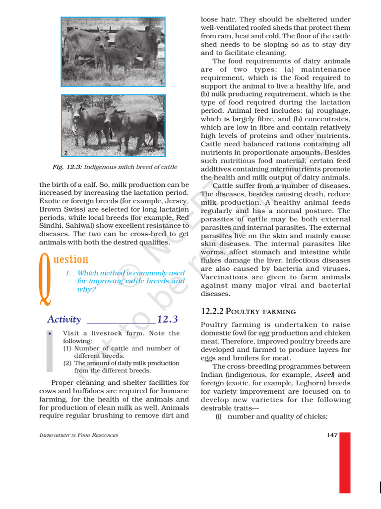 Ncert Textbook for Class 9 Science Chapter 12 (1) | PDF | Agriculture | Poultry