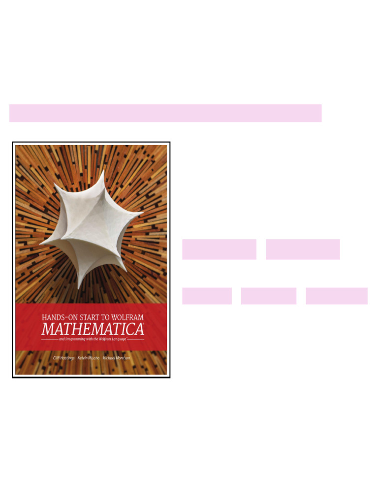 Hands On Start To Wolfram Mathematica Complete Edition | PDF