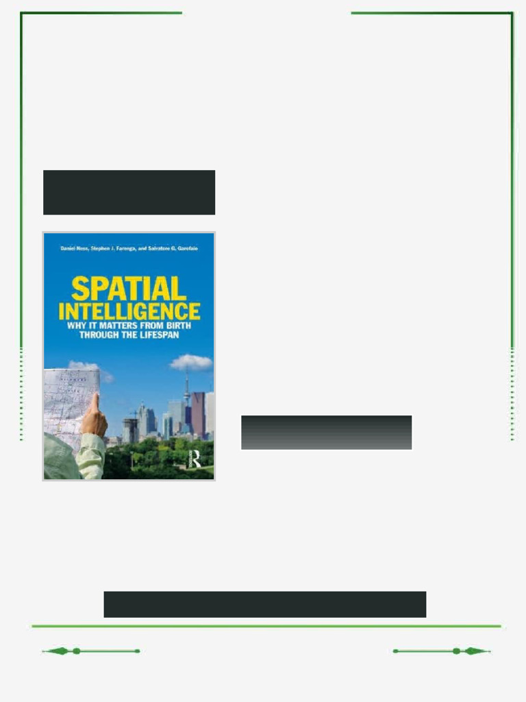 Spatial Intelligence Why It Matters from Birth through the Lifespan 1st ...