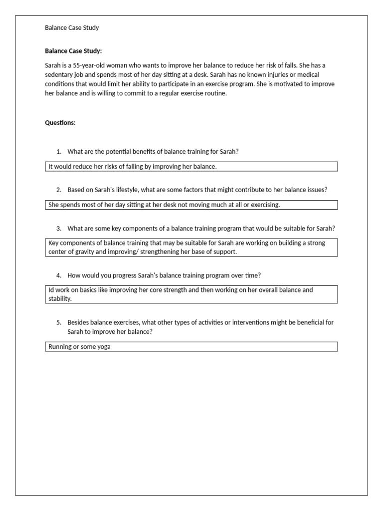 Balance Case Study | PDF