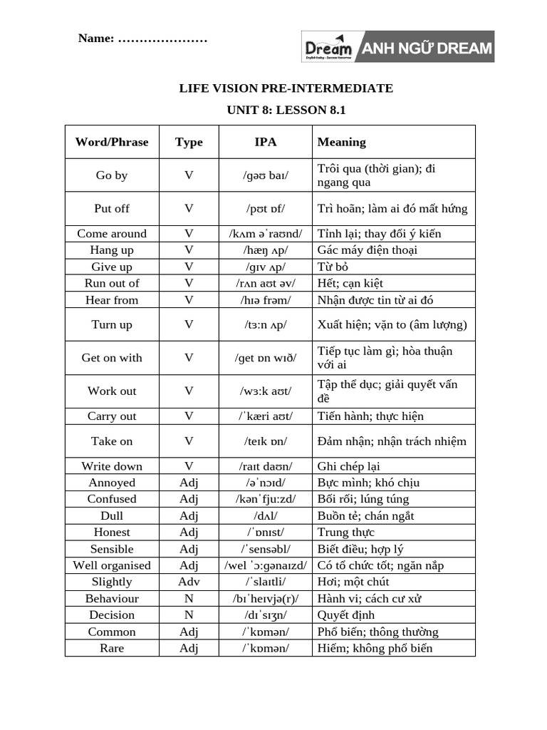 UNIT 8_LESSON 8.1 | PDF