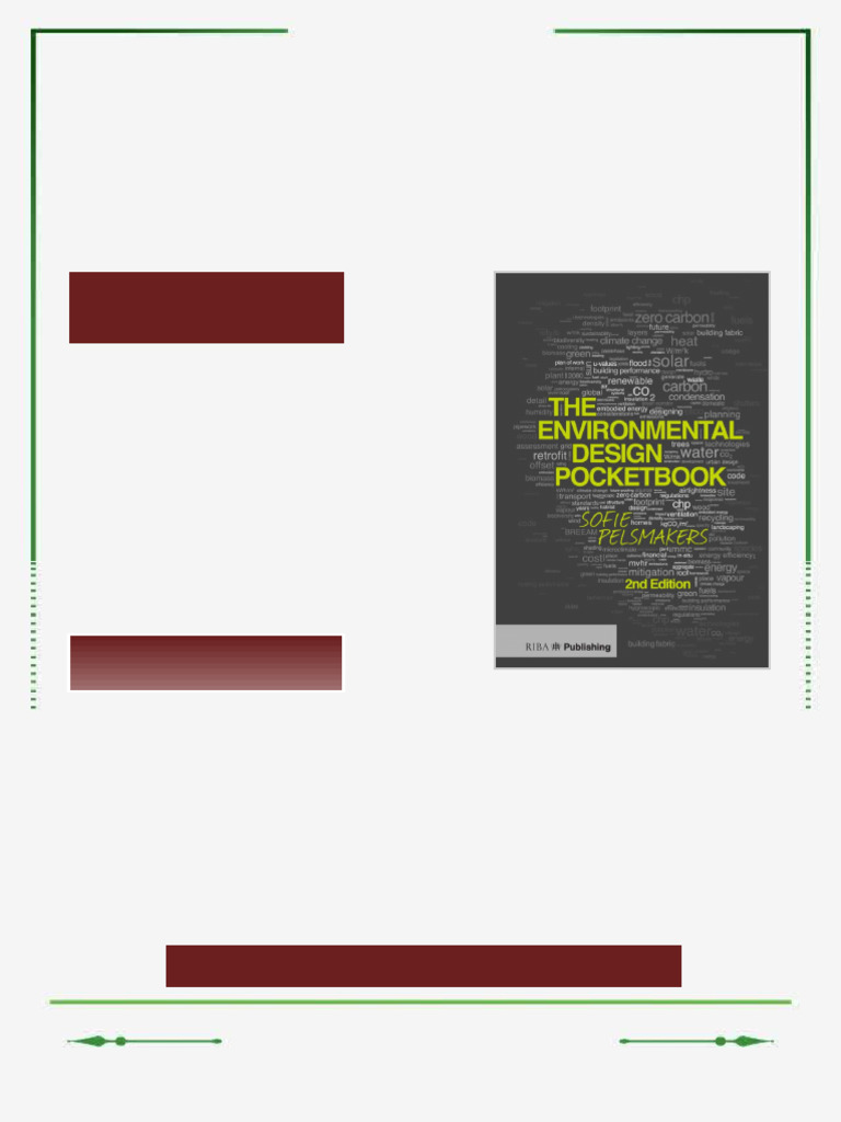 The Environmental Design Pocketbook 2nd Edition Sofie Pelsmakers ...