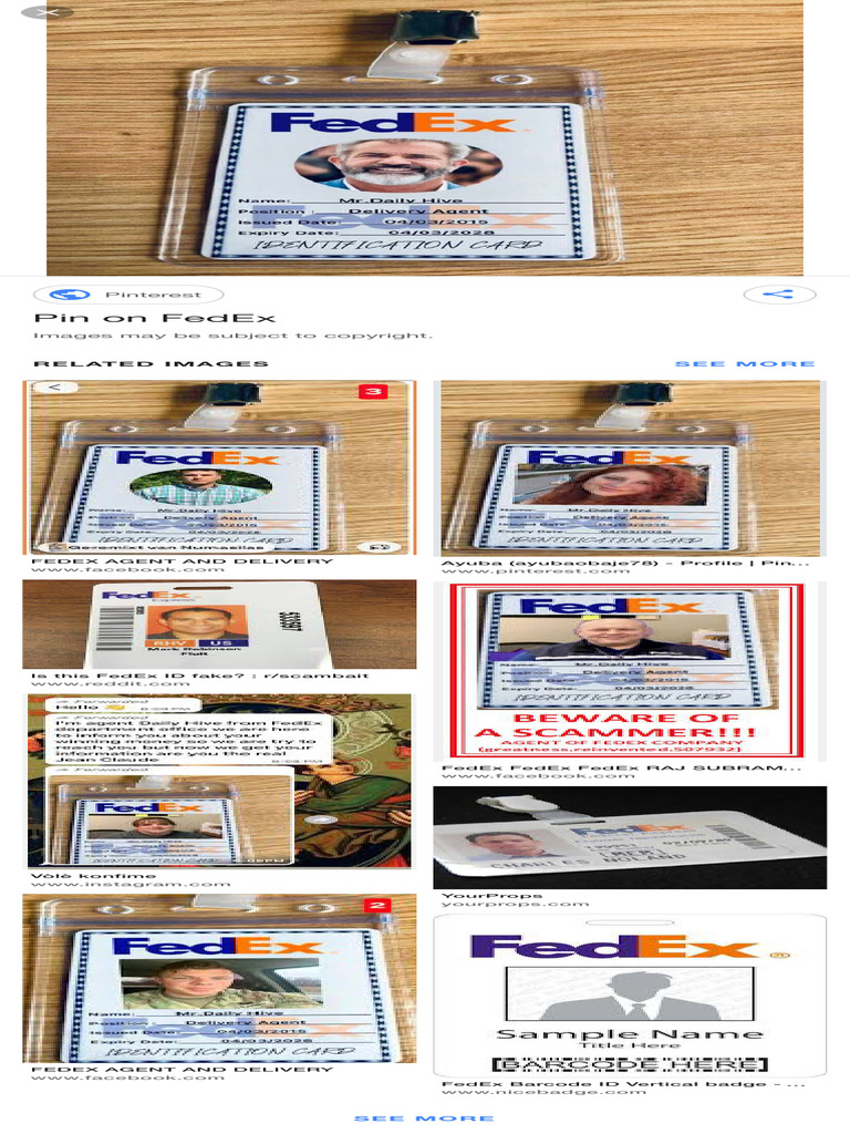 FedEx Agent Name and Id Card - Google Search | PDF