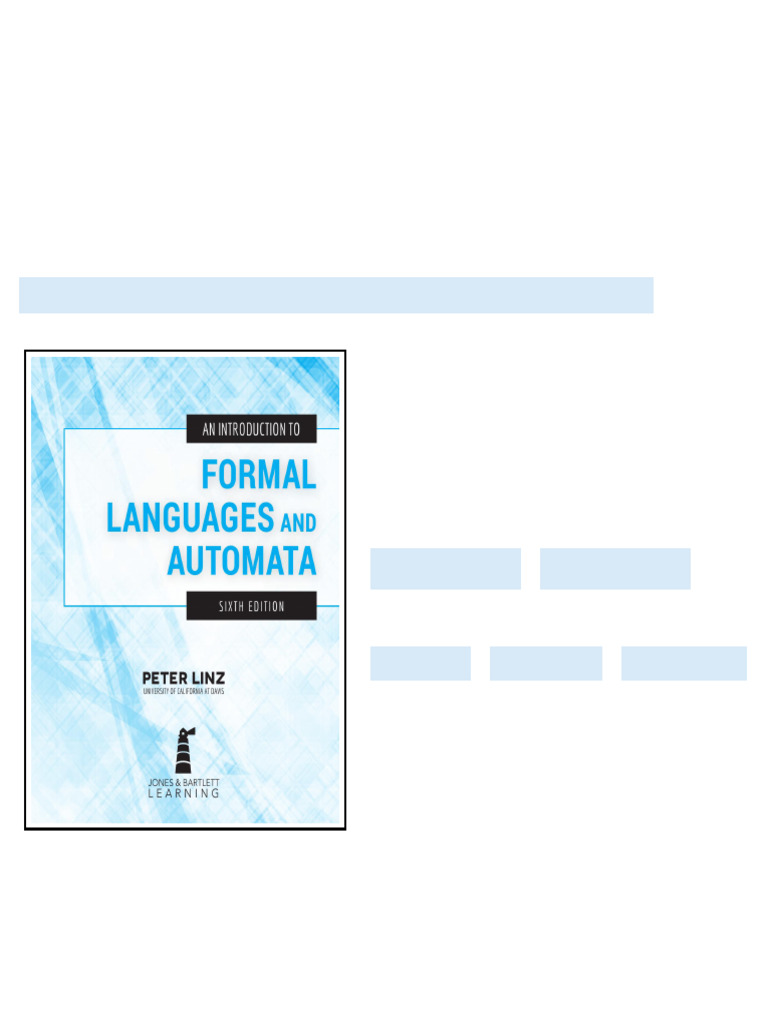 Introduction to Formal Languages and Automata 6th Edition An all ...