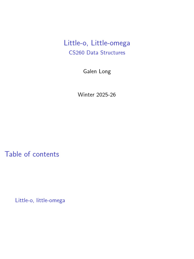 Understanding Little-o and Little-omega Notation | PDF | Mathematical ...