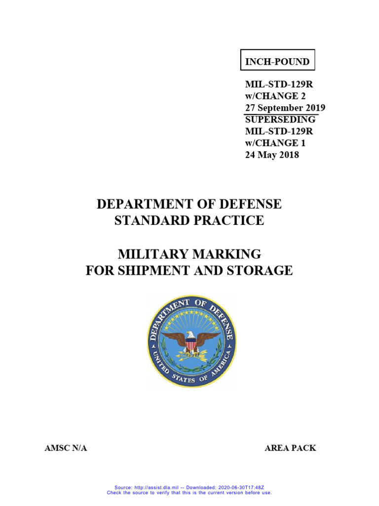 Military Marking Standards Update | PDF | Dangerous Goods | Barcode