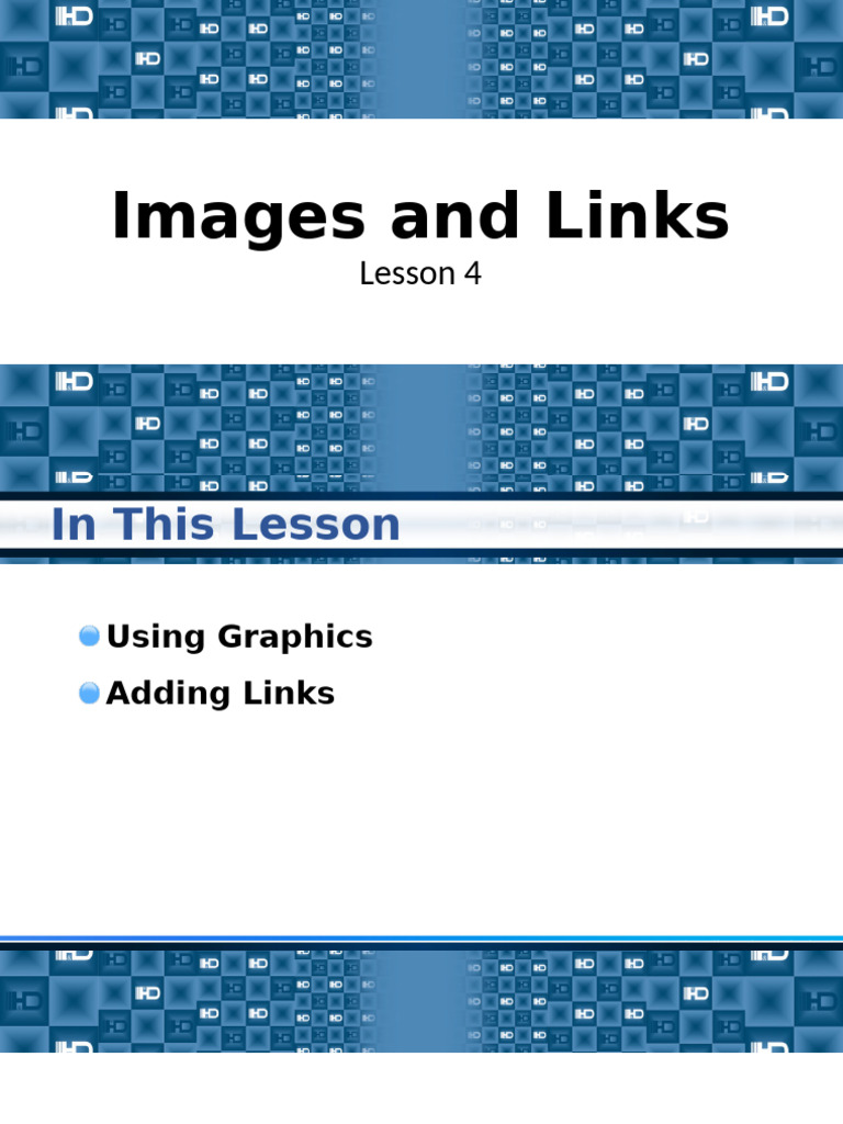 Lesson 4 - Images and Links | PDF
