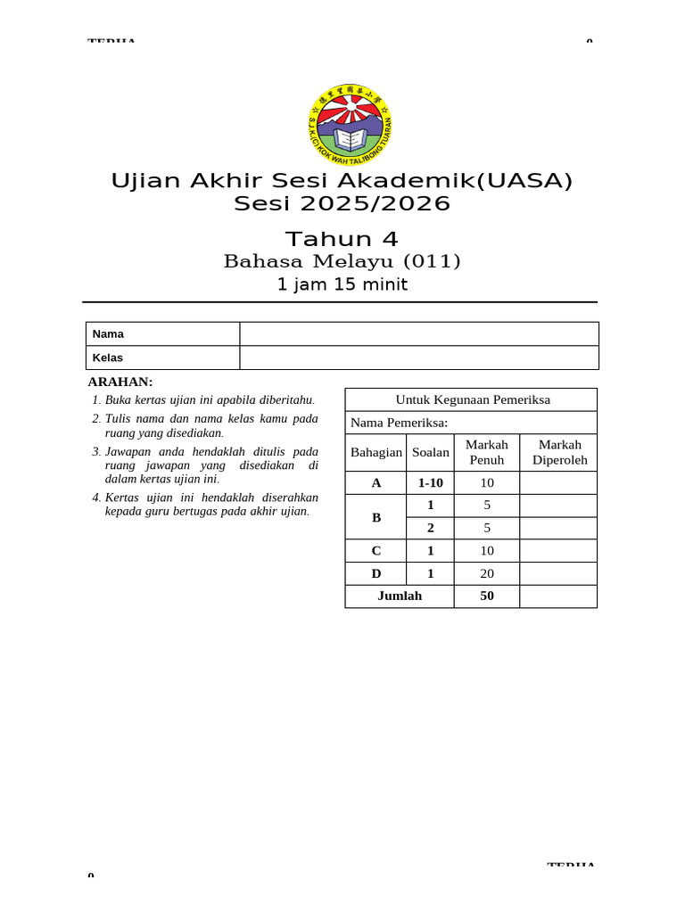 UASA BM T4 | PDF