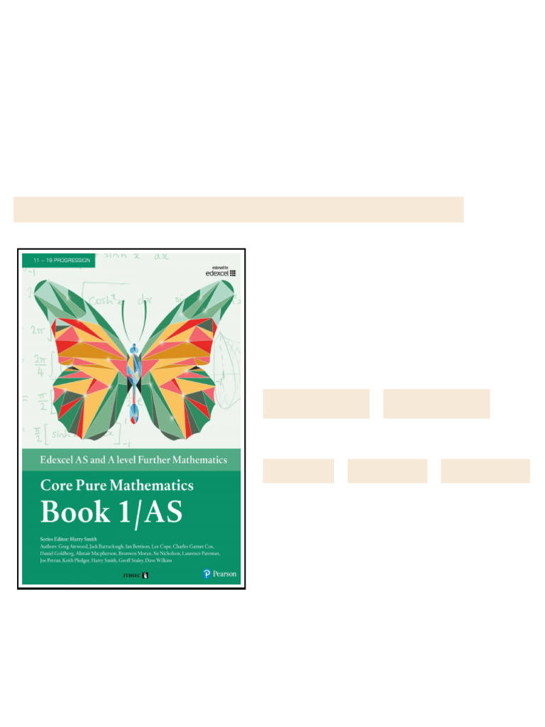 Edexcel AS and A level Further Mathematics Core Pure Mathematics Book 1 ...