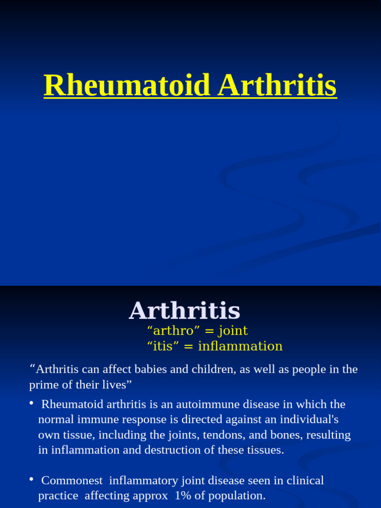 Rheumatoid Arthritis | PDF | Rheumatoid Arthritis | Joint